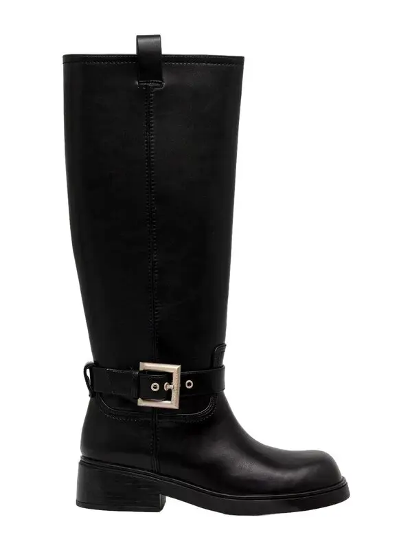 Armani Exchange Buckle-detail Boots - Black