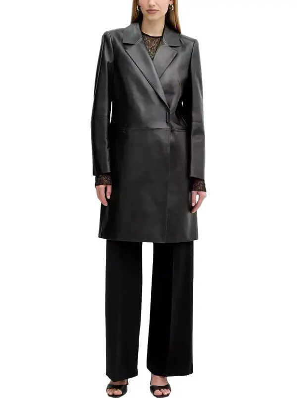 BOSS Double-breasted Coat - Black