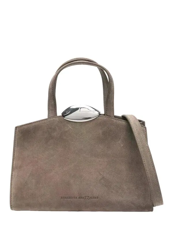 Benedetta Bruzziches Suede Tote Bag - Neutrals