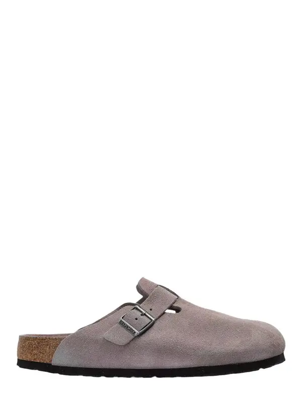 BIRKENSTOCK Boston Suede Clogs - Grey