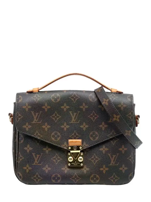 LOUIS VUITTON 2019 Monogram Pochette Metis Satchel - Brown