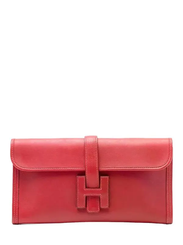 Hermès 2012 Swift Jige Elan 29 Clutch Bag - Red