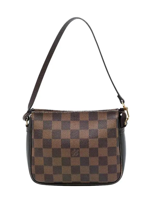LOUIS VUITTON 1998 Damier Ebene Trousse Pochette Handbag - Brown