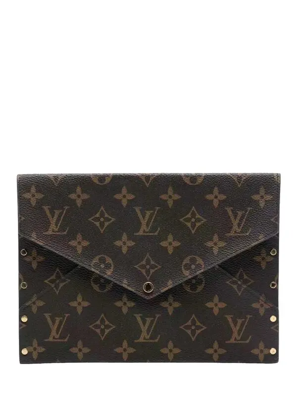 LOUIS VUITTON 2016 Monogram Rivets Envelope Mm - Brown