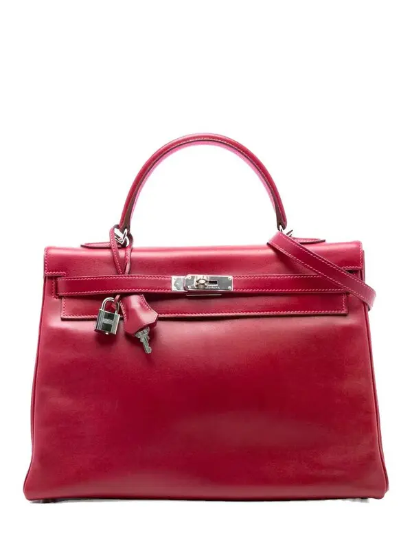 Hermès 2011 Box Calf Verso Kelly Ii Retourne 35 Satchel - Pink