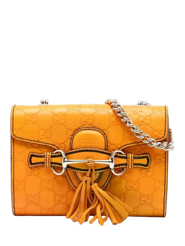 Gucci Mini Sissima Emily Crossbody Bag - Orange
