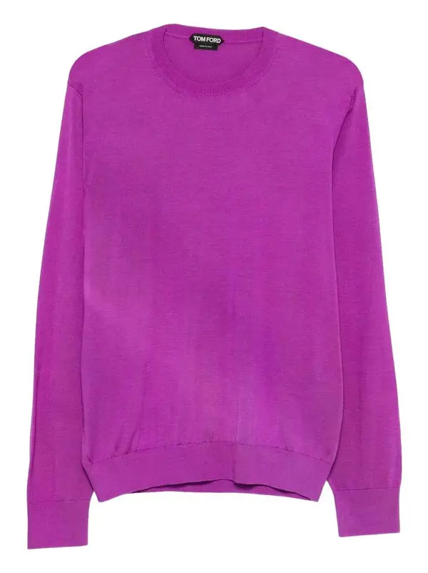 TOM FORD Long-sleeve Crew-neck Sweater - Purple