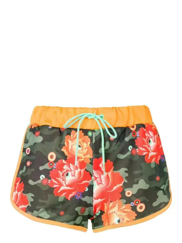 PUMA Floral Print Shorts - Green