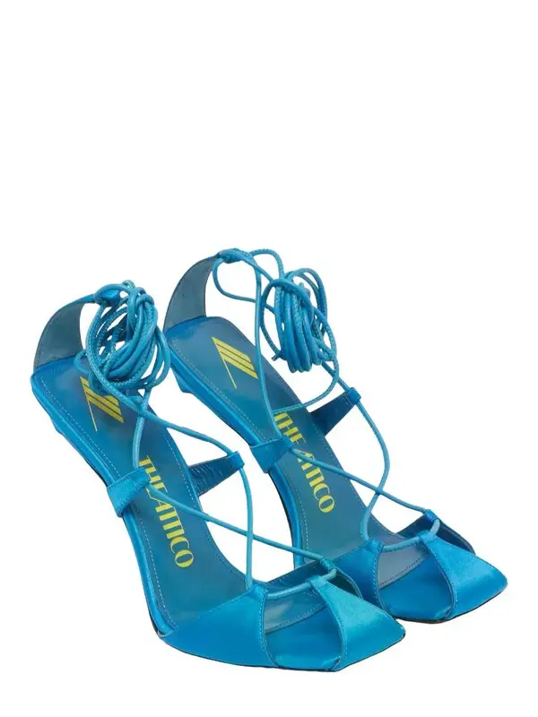 Attico Adele Satin Ribbon Sandals - Blue