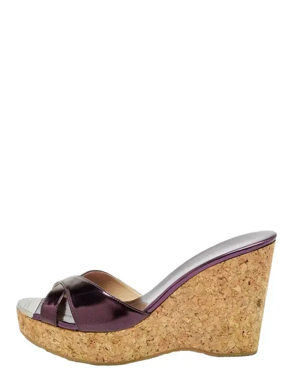 JIMMY CHOO Wedge Platform Sandals - Purple