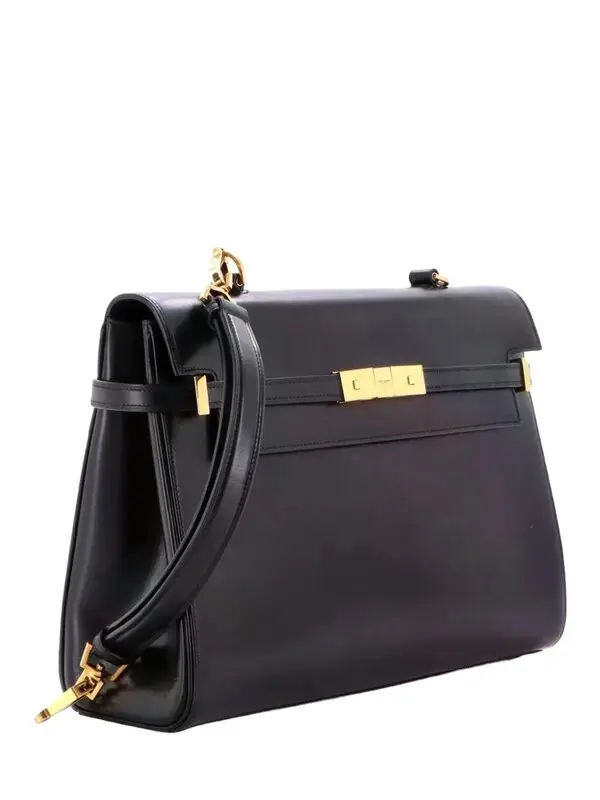 Saint Laurent Manhattan Top Handle Medium Satchel - Black