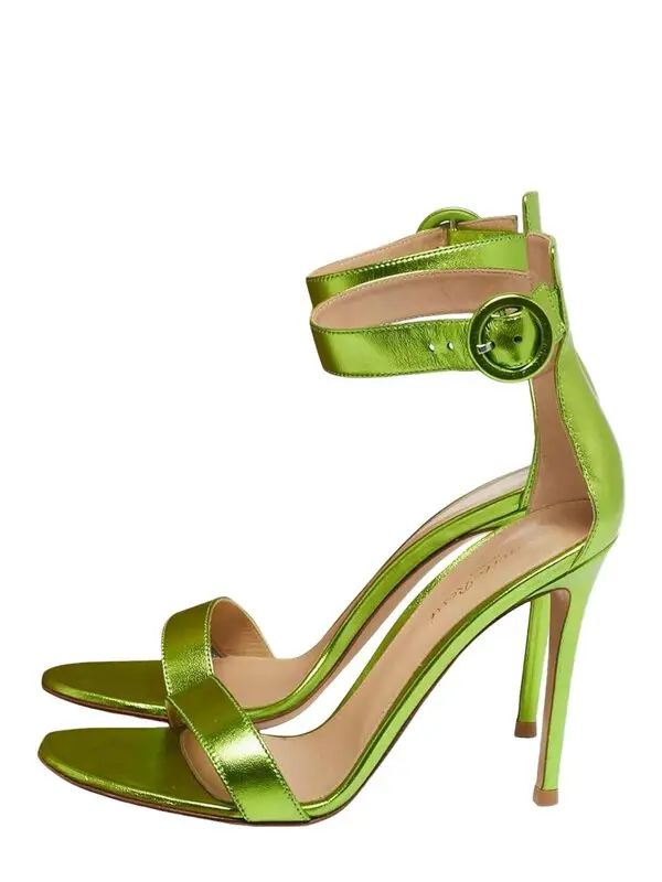 GIANVITO ROSSI Portofino Buckle Sandals - Green