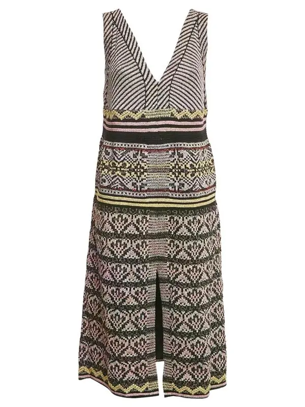 Missoni Knit V-neck Midi Dress - Black