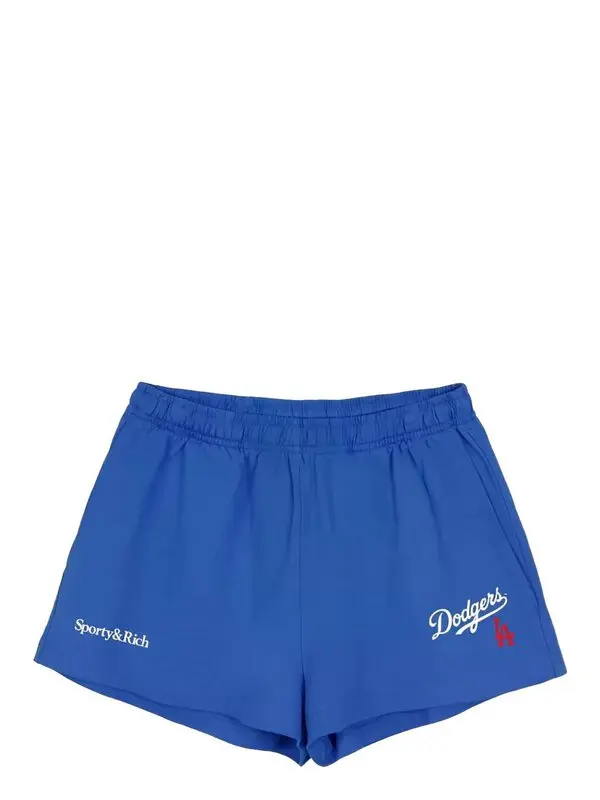 SPORTY & RICH Cotton Shorts - Blue