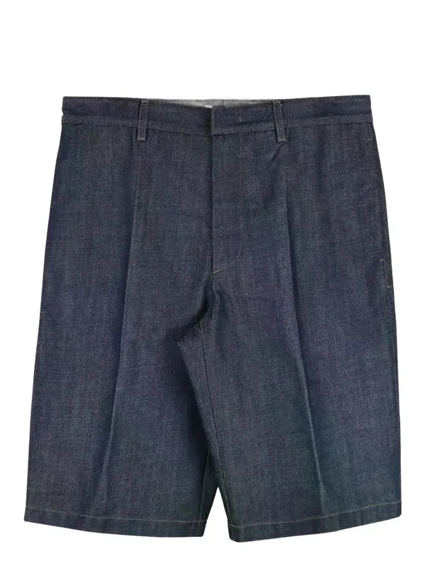JIL SANDER Washed Pleated Shorts - Blue