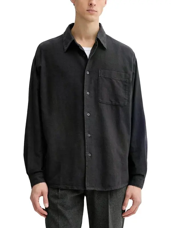 American Vintage Enyway Pocket Collared Shirt - Grey
