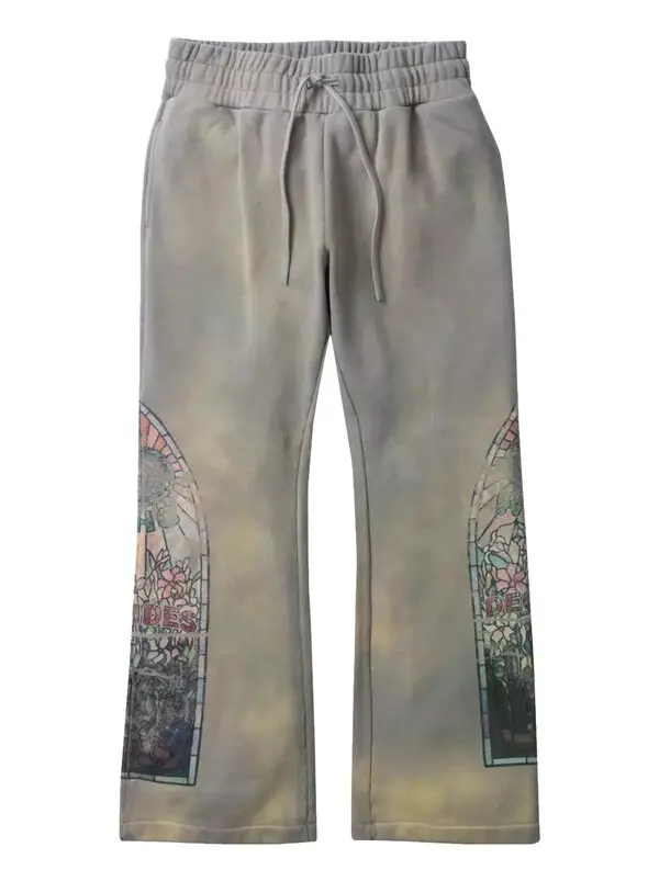 WHO DECIDES WAR BY EV BRAVADO Graphic Track Pants - Grey