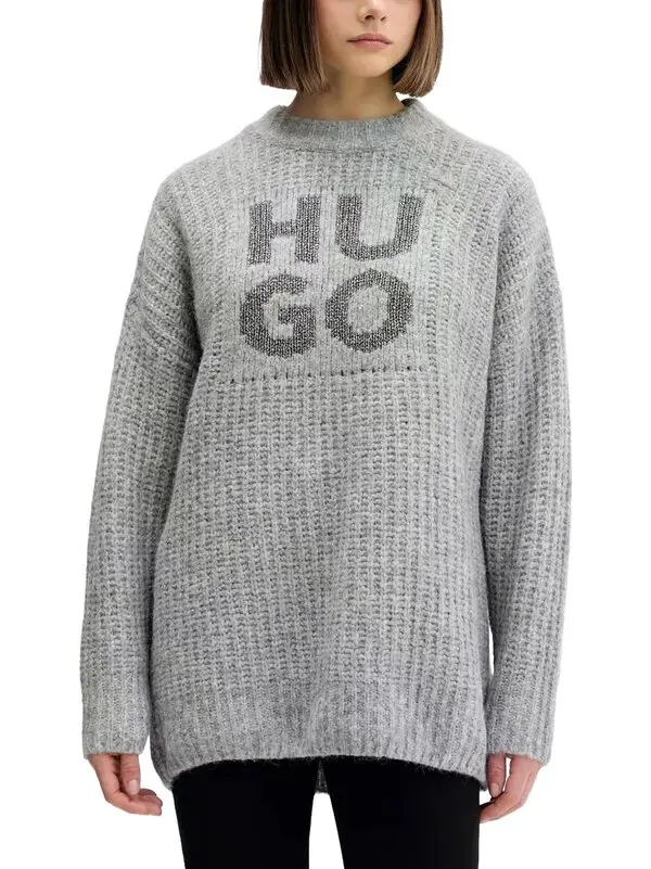 Hugo Logo-detail Sweater - Grey
