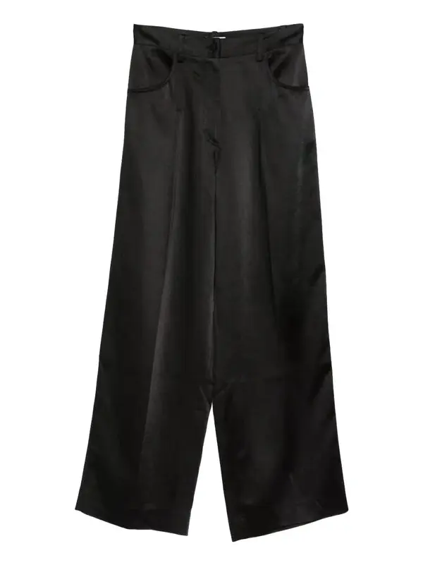 Sandro Satin Trousers - Black