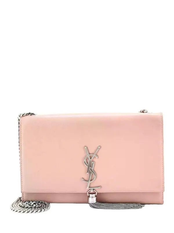 Saint Laurent Monogram Tassel Crossbody Bag - Pink