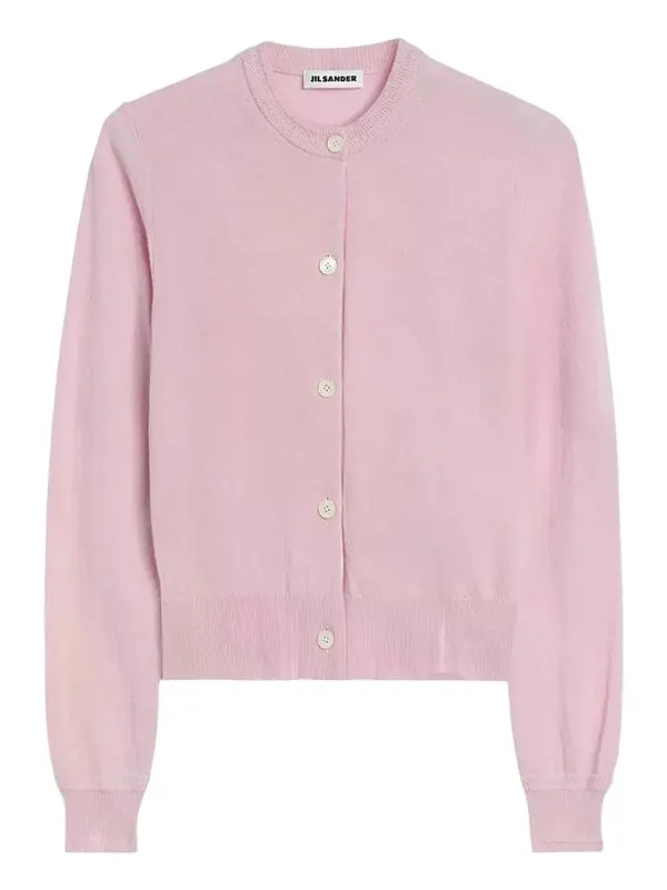 JIL SANDER Crew-neck Cardigan - Pink