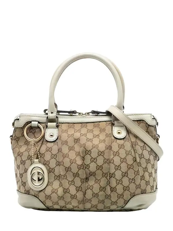 Gucci Gg Canvas Sukey Satchel - Brown