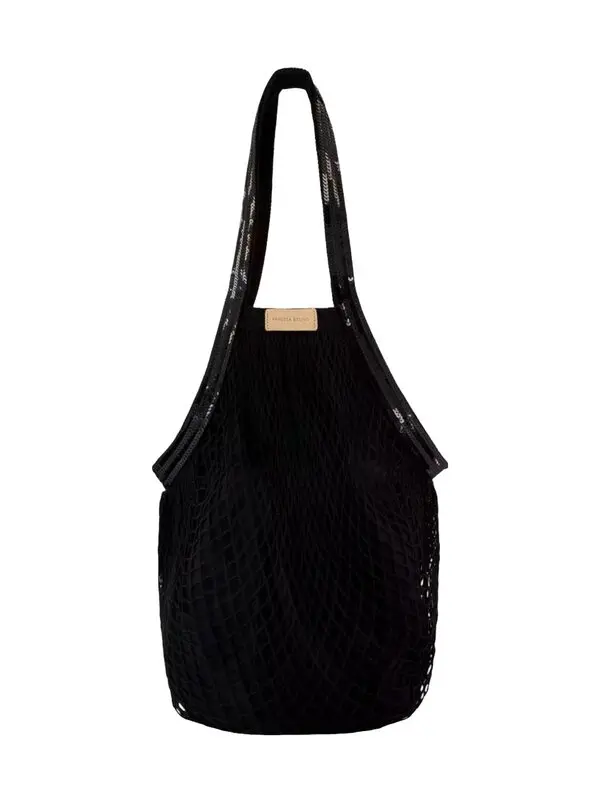 Vanessa Bruno Fishnet Shoulder Bag - Black