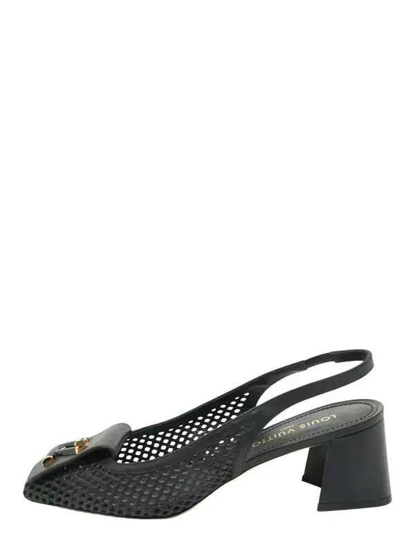 LOUIS VUITTON Shake Perforated Slingback Pumps - Black