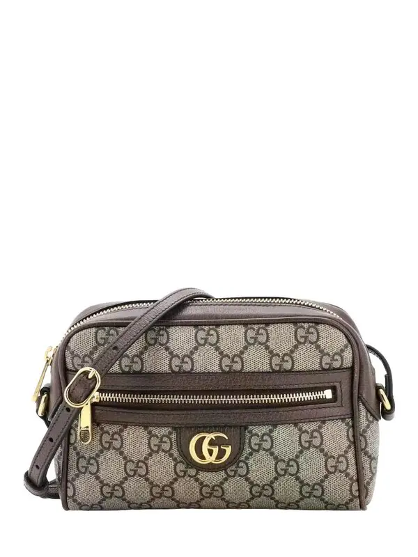 Gucci Ophidia Gg Coated Canvas Mini Crossbody Bag - Brown
