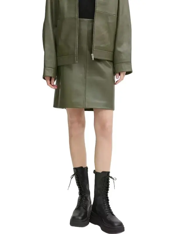 Day Birger Et Mikkelsen Danin Leather Mini Skirt - Green