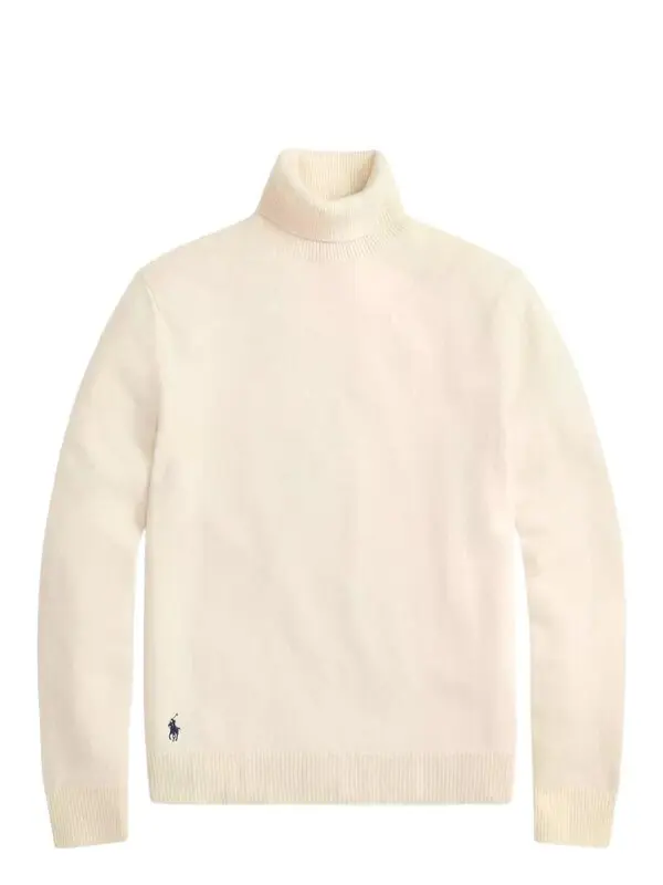 Polo Ralph Lauren Embroidered Roll-neck Sweater - Neutrals