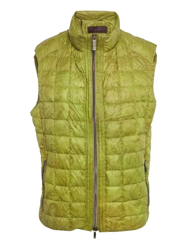 Etro Quilted Gilet - Green