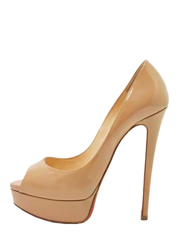 CHRISTIAN LOUBOUTIN Peep-toe Platform Stiletto Pumps - Neutrals