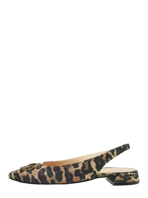 Roberto Cavalli Leopard-print Slingback Pumps - Brown