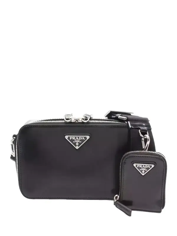 Prada 2010s Leather Shoulder Bag - Black