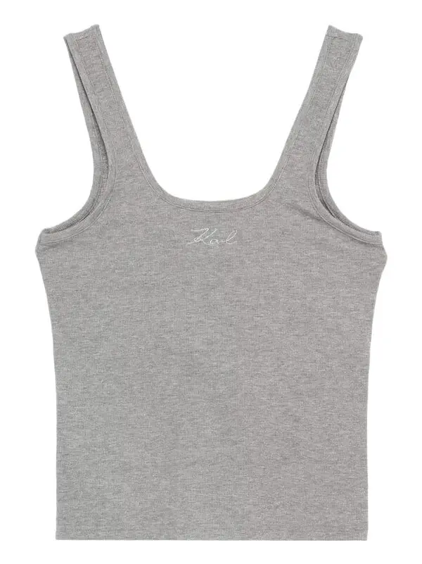 Karl Lagerfeld Logo Tank Top - Grey