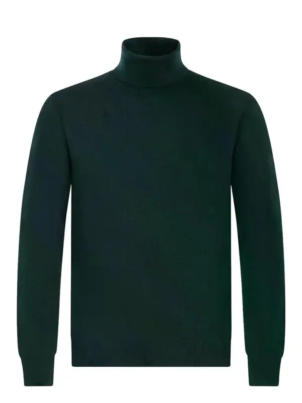 FRANZESE COLLECTION Ribbed Turtleneck Sweater - Green