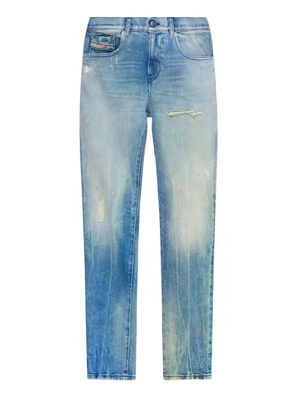 Diesel D-strukt Distressed-effect Jeans - Blue