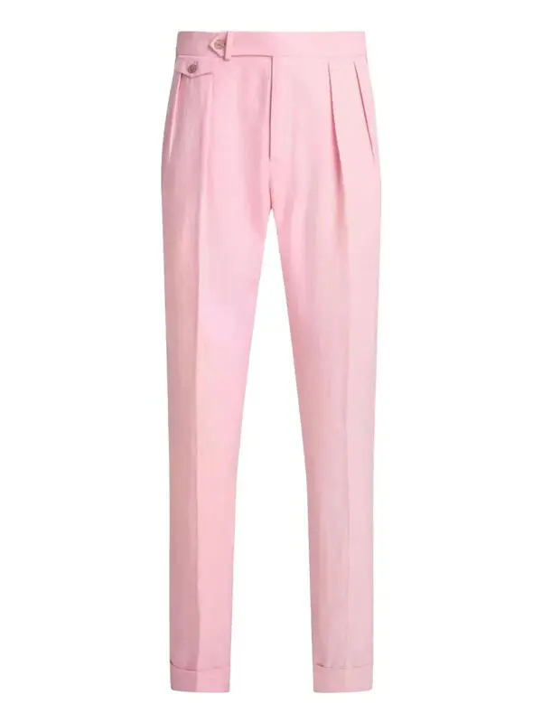 Polo Ralph Lauren Pleated Linen Trousers - Pink