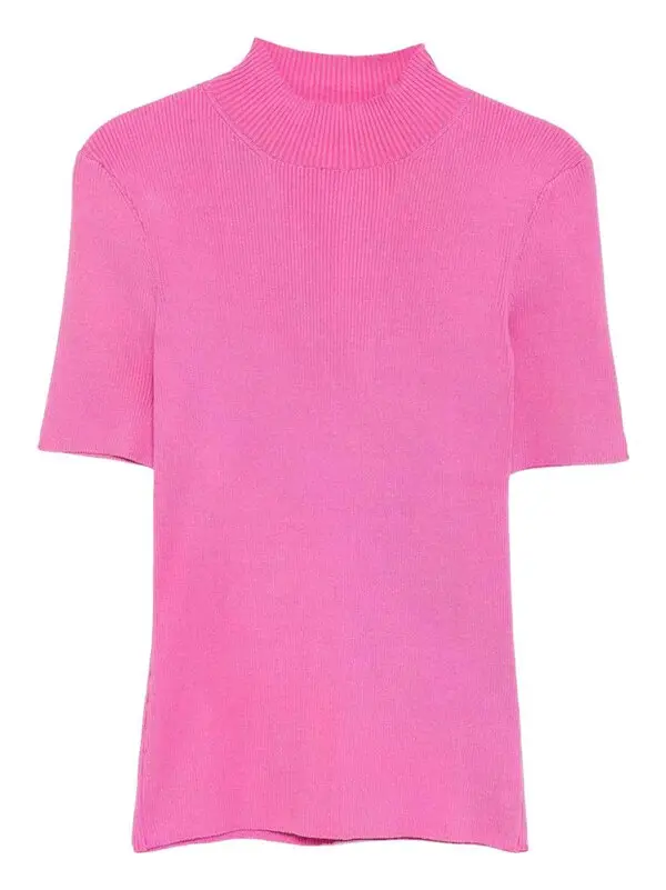 Oscar De La Renta Turtleneck Top - Pink