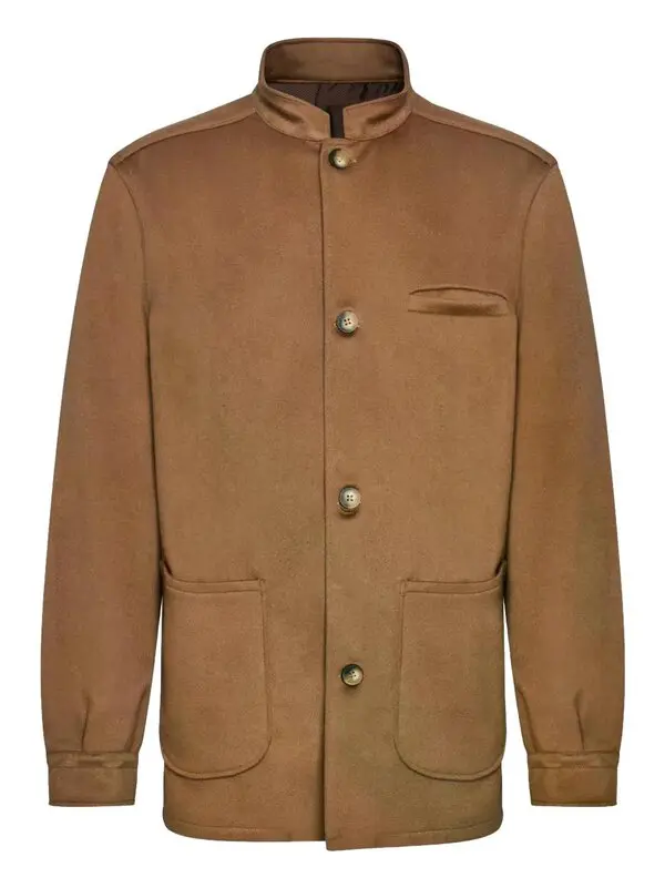 FRANZESE COLLECTION Button Jacket - Brown