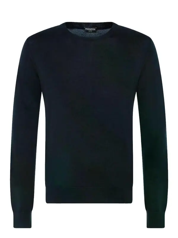 FRANZESE COLLECTION Ribbed Crew-neck Sweater - Blue