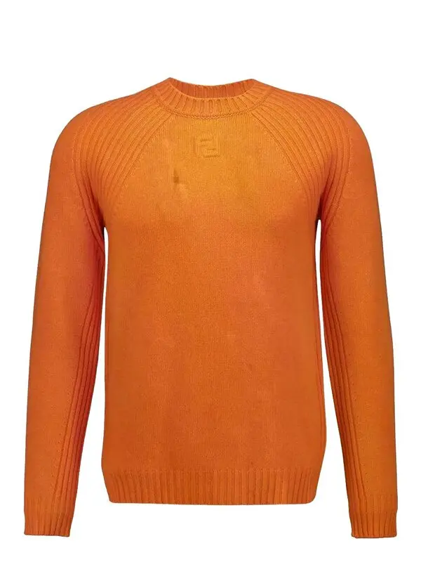 Fendi Long-sleeve Crewneck Sweater - Orange