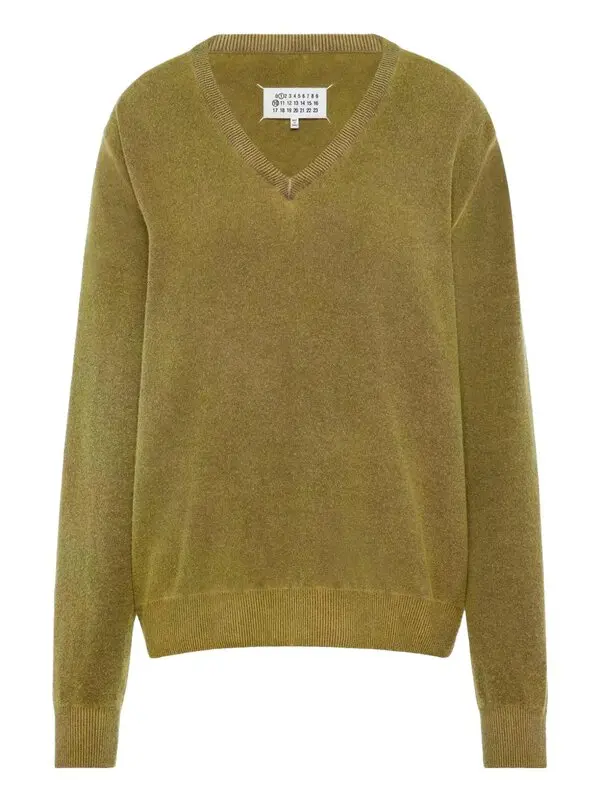 MAISON MARGIELA V-neck Sweater - Green
