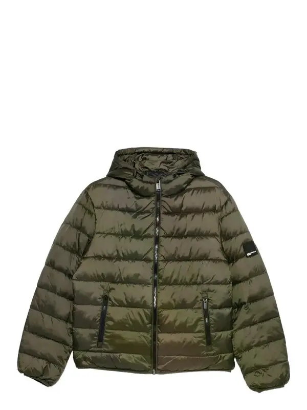 Karl Lagerfeld Hooded Puffer Jacket - Green