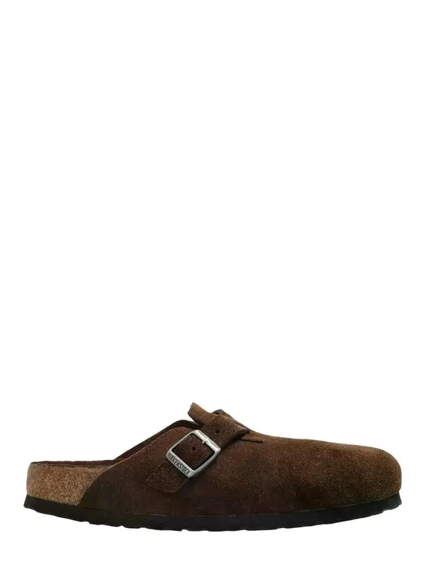 BIRKENSTOCK Boston Suede Clogs - Brown