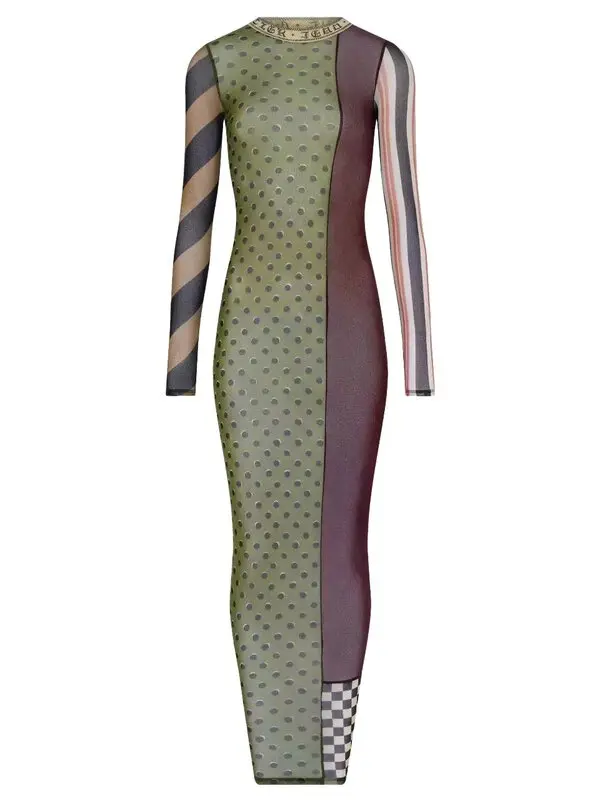 Jean Paul Gaultier Printed Maxi Dress - Green