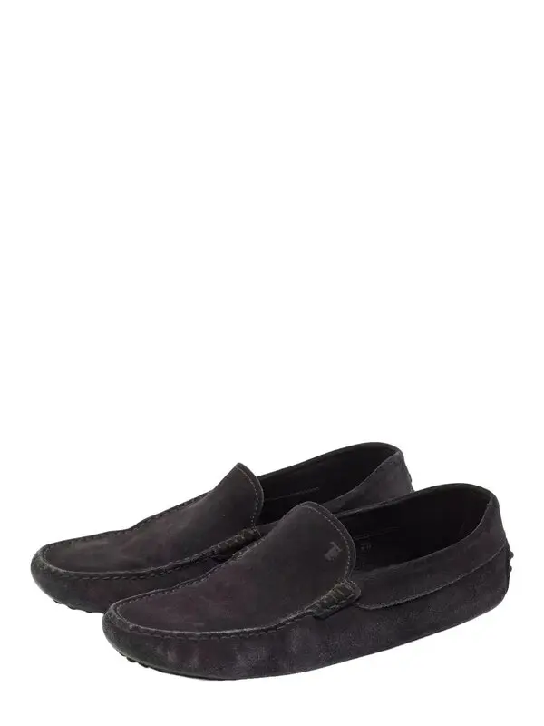 TOD'S Suede Slip-on Loafers - Black
