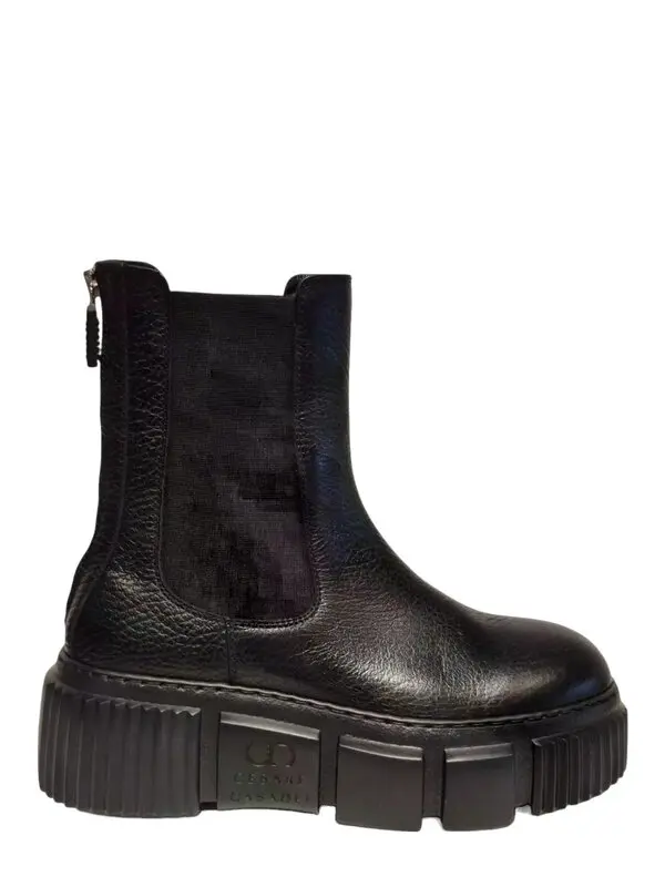 Casadei Platform Chelsea Boots - Black