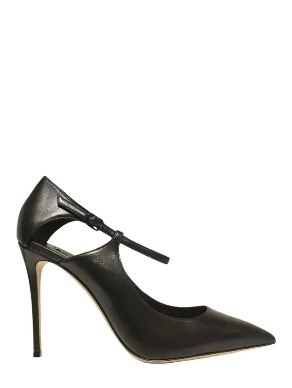 Casadei 100mm Samurai Julia T-strap Stiletto Pumps - Black